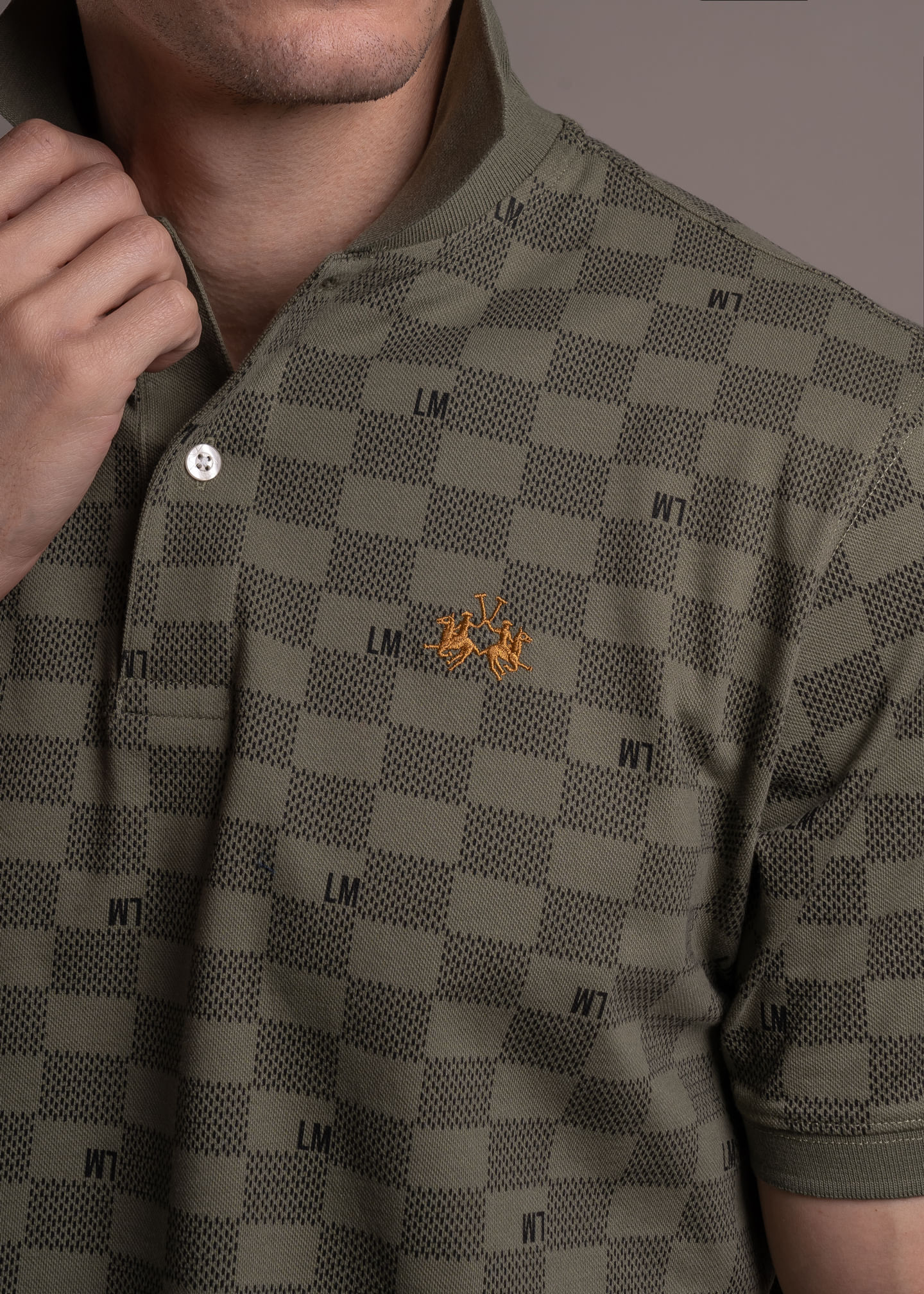 POLO MICROPRINT CHESS - Polos - La Martina - La Martina